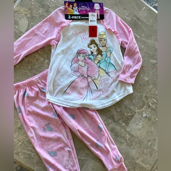 Disney | Pajamas | Disneys Princesses Girls 2piece Fleece Pj Set | Poshmark